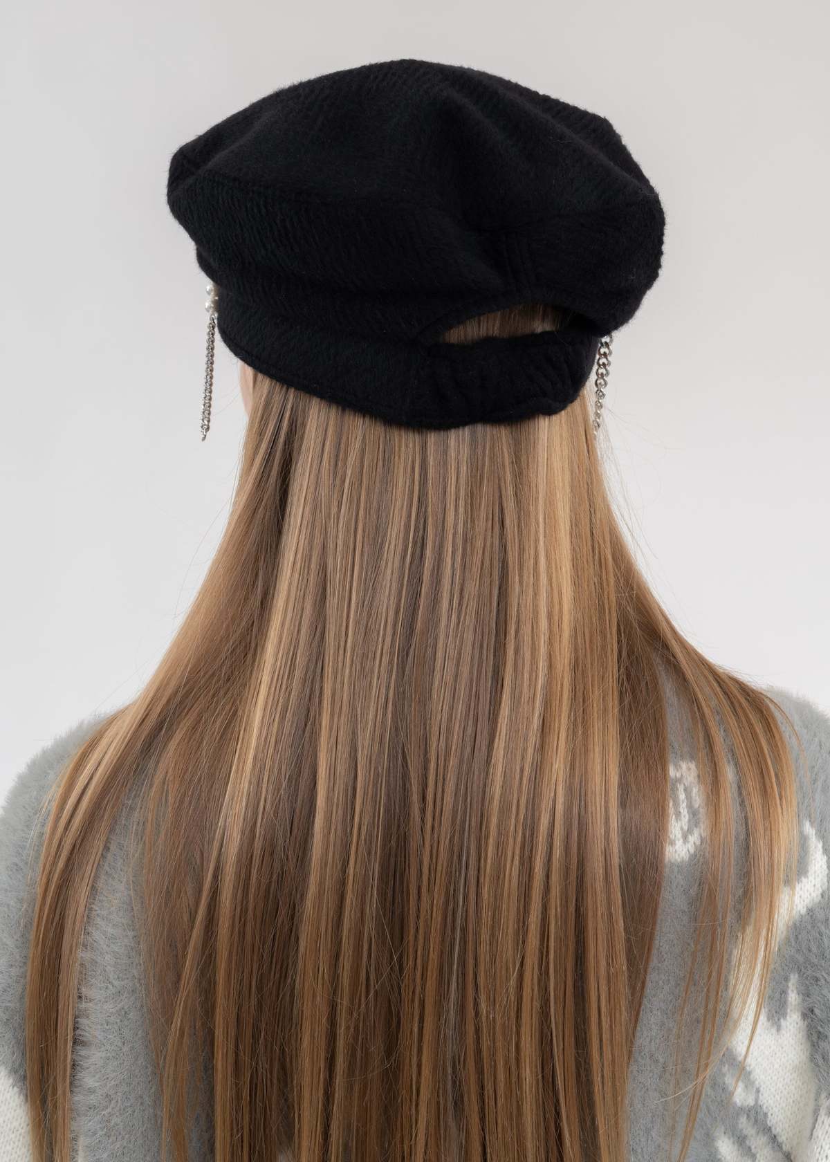 Feng Chen Wang Phoenix Metal Embellishment Beret - black | Garmentory