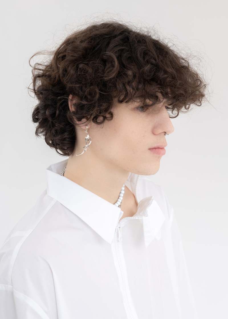 Feng Chen Wang PHOENIX EARRING - Silver | Garmentory