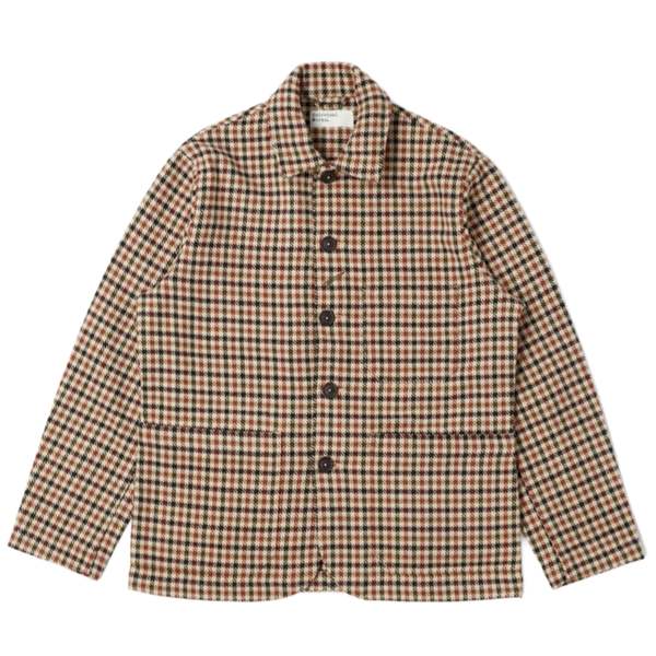 Universal Works Bakers V3 Chore Jacket - Stone Recycled Columbo Tweed ...