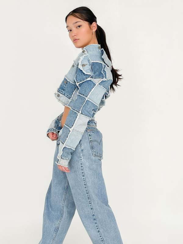 Denim Patchwork Jacket | Garmentory