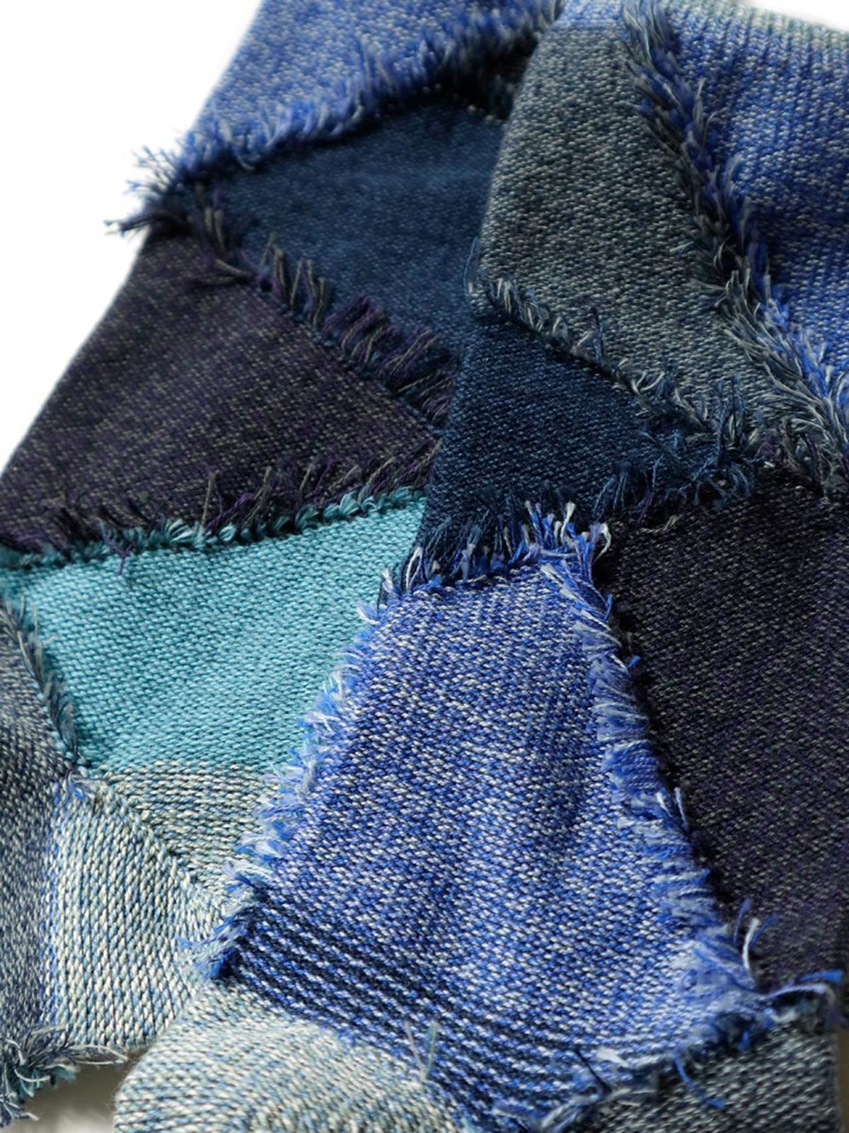 Kapital 84 Yarns Patchwork Fringe Socks - Blue | Garmentory