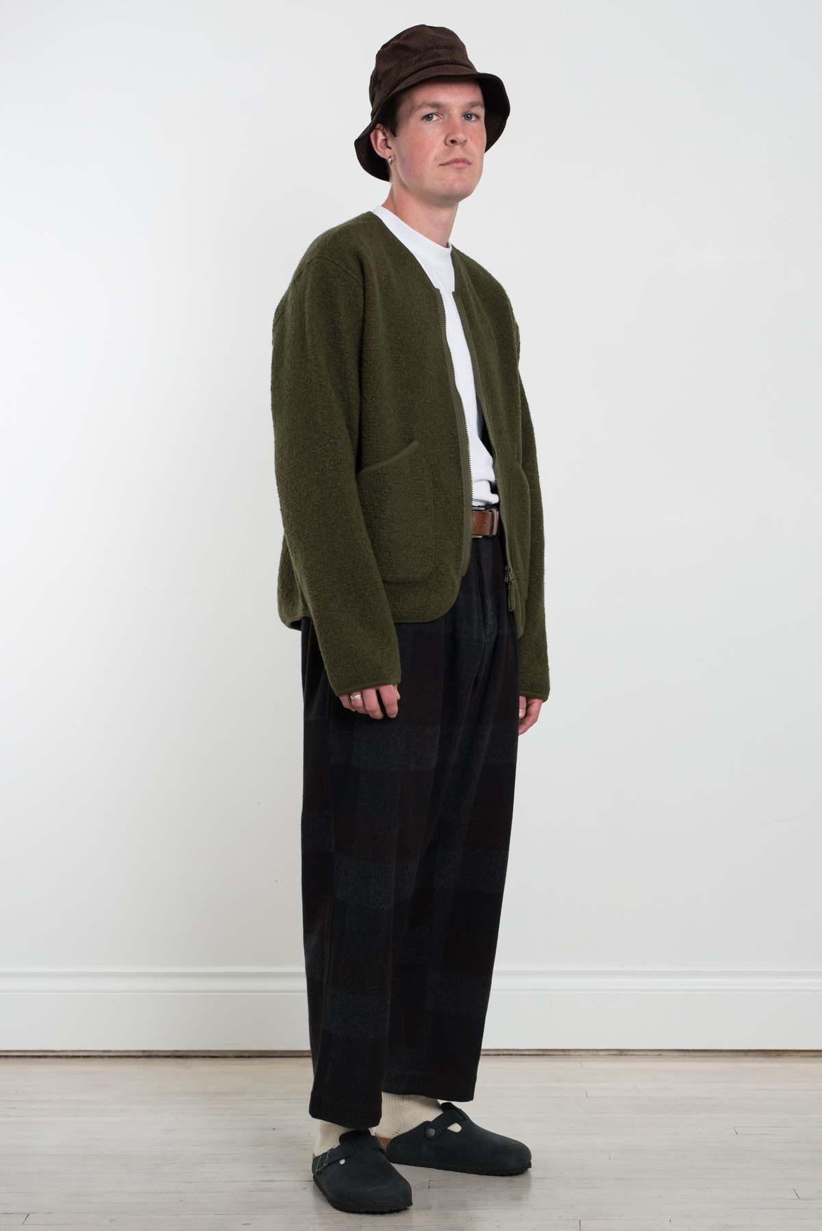 Universal Works Zip Liner Jacket Tibet Fleece - Olive | Garmentory