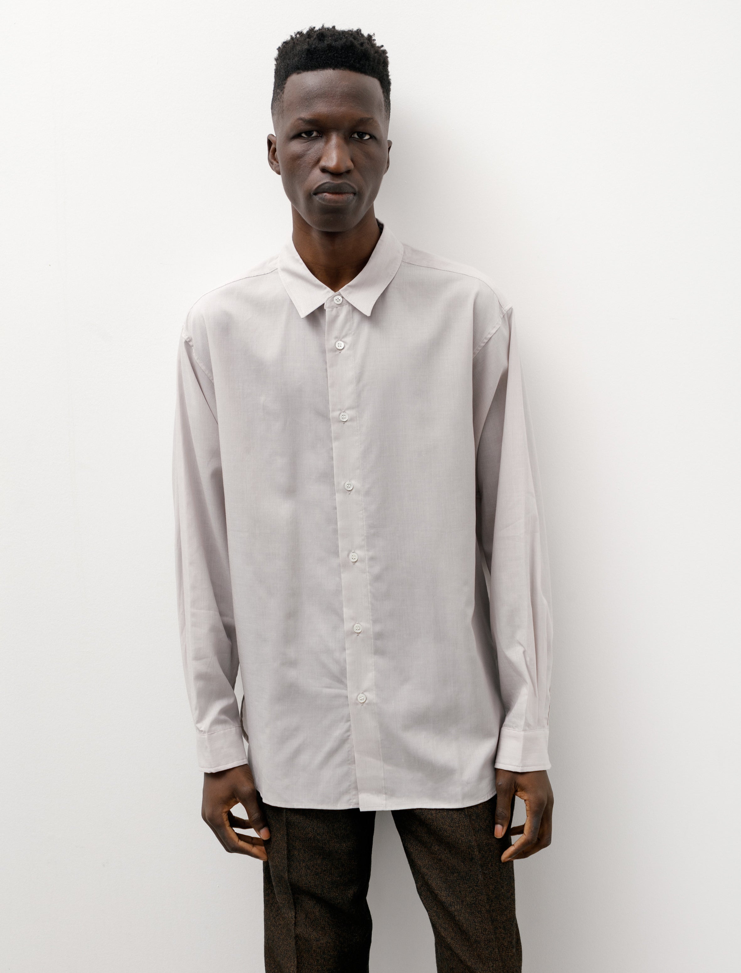Polyploid Mens New Standard B Shirt - Brown Stripe | Garmentory