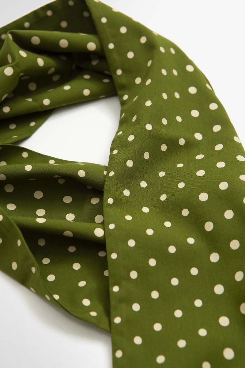 Universal Works Short Scarf - Dot Print Green | Garmentory