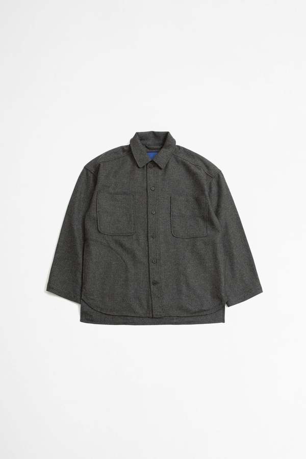 Document English Wool Shirting Jacket - Dark Grey | Garmentory