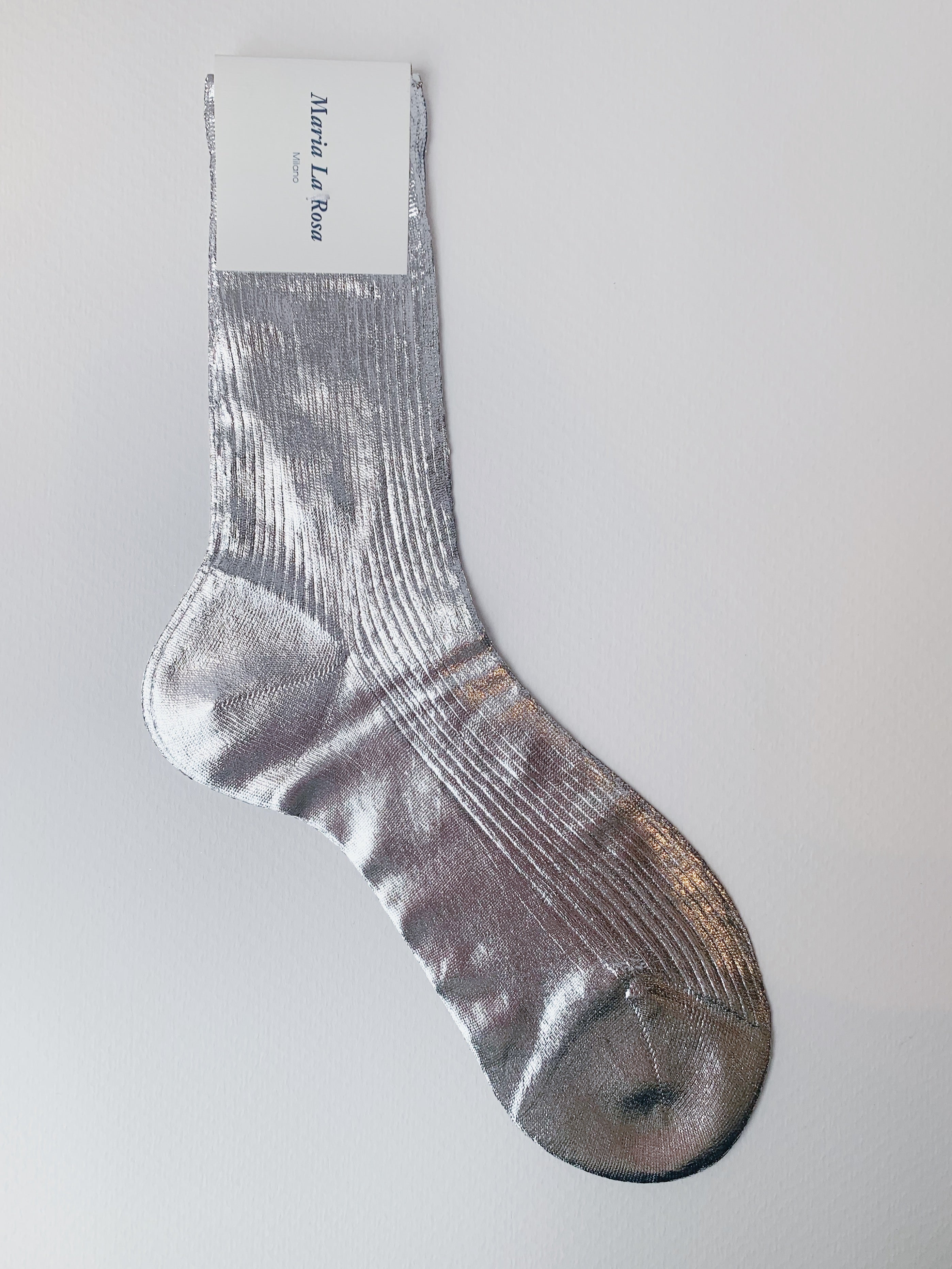 Maria La Rosa LAMINATED RIBBED SOCK | Garmentory