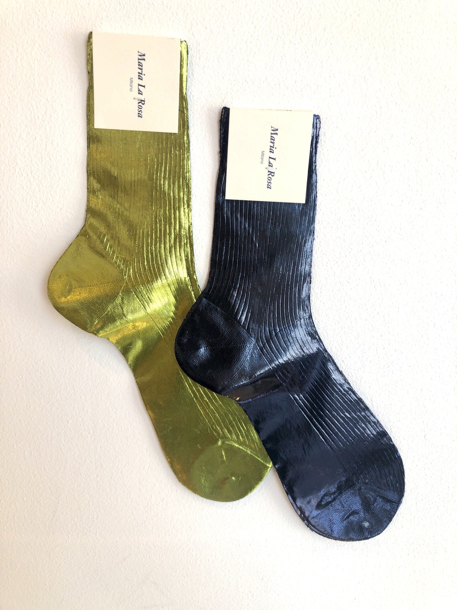 Maria La Rosa LAMINATED RIBBED SOCK | Garmentory