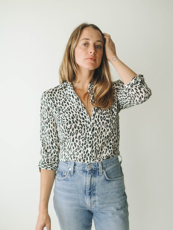 Vintage Silk Top - Leopard Print | Garmentory