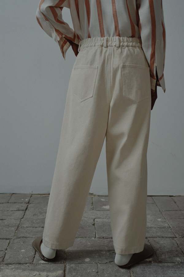 Cordera Crosswise Seam Pants - Natural | Garmentory
