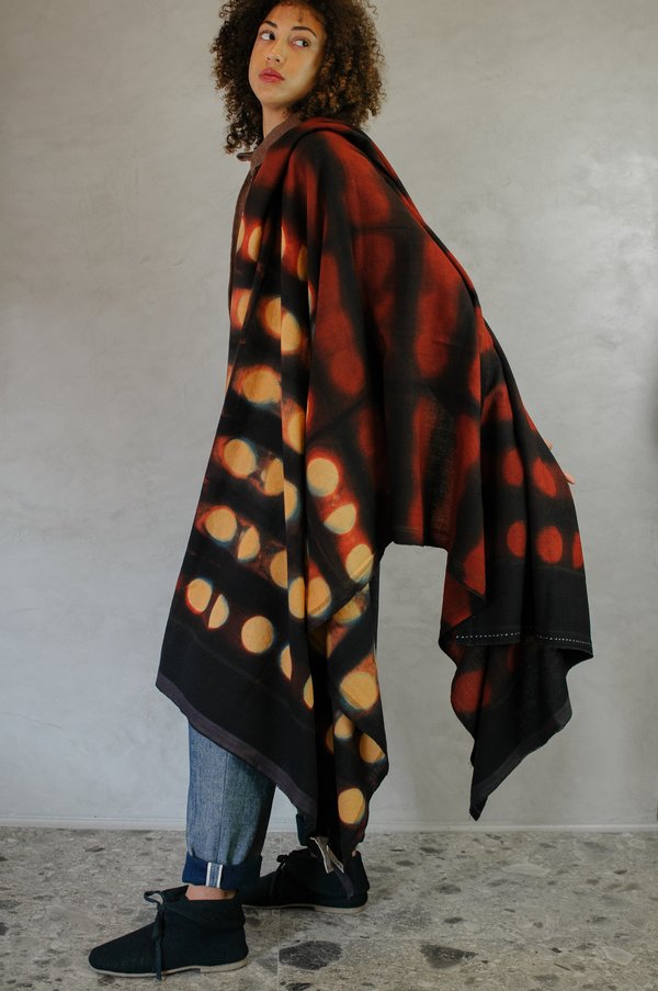 11.11 eleven eleven Clamp Dye Merino Wool Shawl | Garmentory
