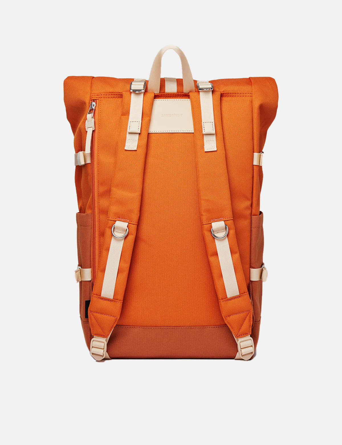 Sandqvist Bernt Leather Backpack - Burnt Orange/Natural | Garmentory