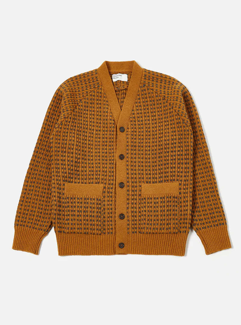 Universal Works Vince Cardigan - Cumin/Grey | Garmentory