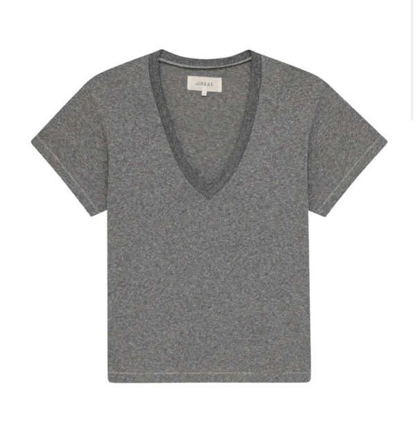 The Great. The V Neck - Heather Grey | Garmentory