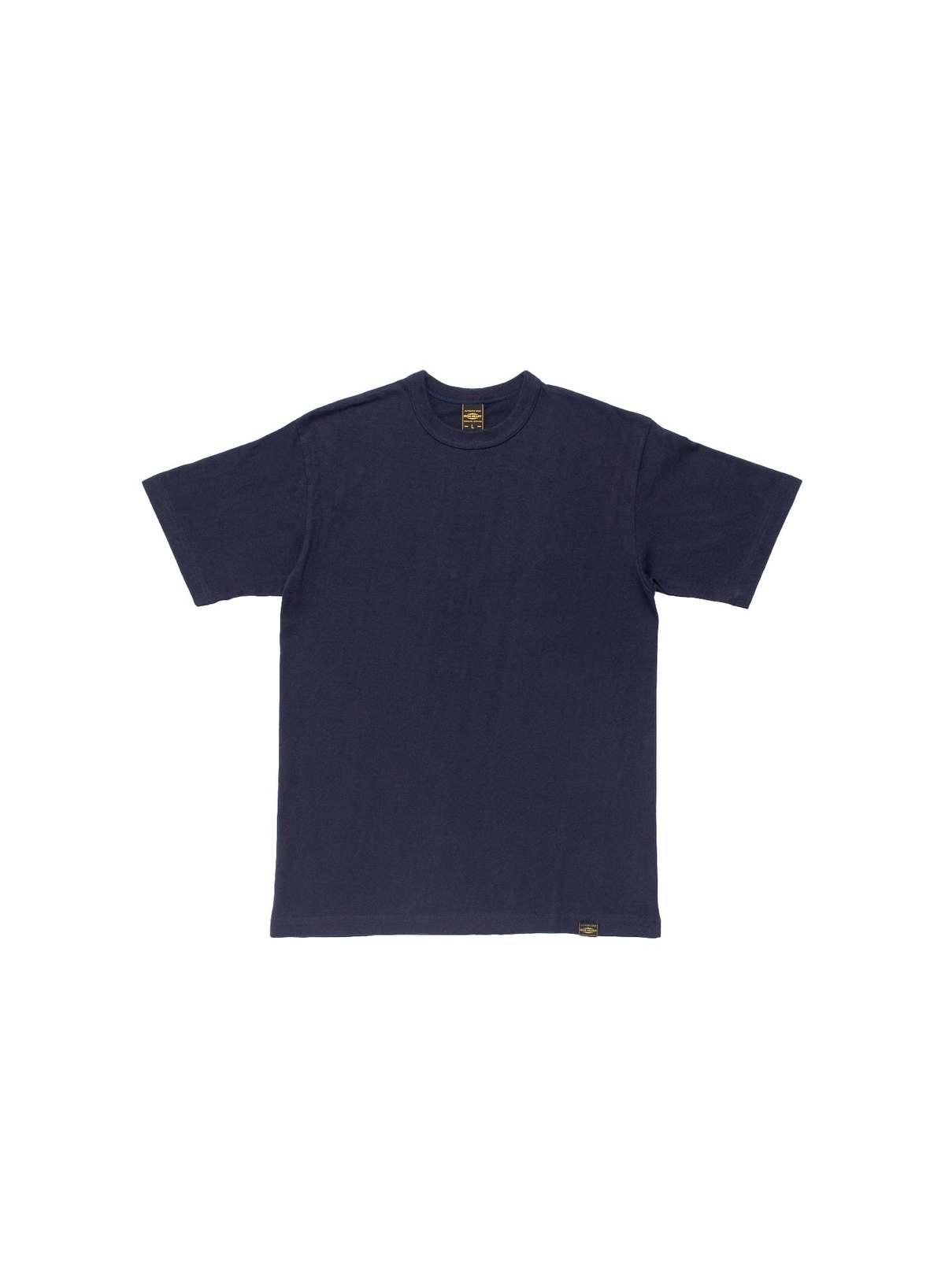 Iron Heart IHT-1610L-NAV 6.5oz Loopwheel Crew Neck Longer Body T-Shirt ...