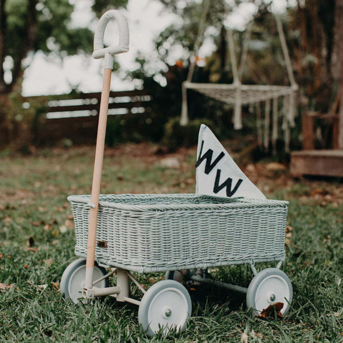 Kids Olli Ella Rattan Wonder Wagon - Vintage Blue | Garmentory
