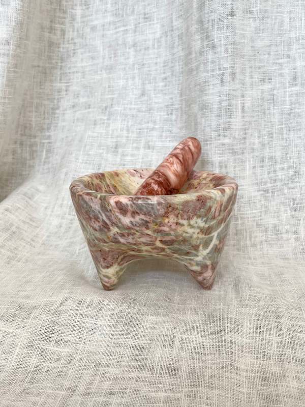 Ri-Ri-Ku PINK MARBLE MORTAR PESTLE - Pink | Garmentory