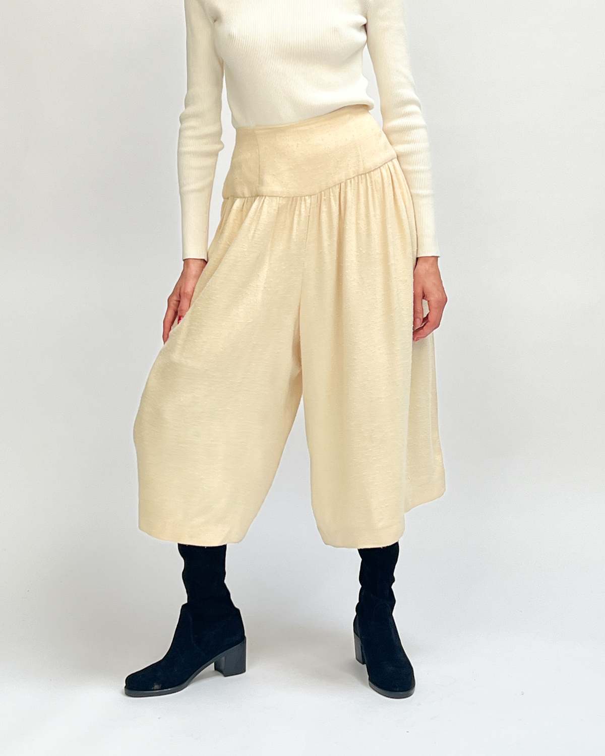 Raw Silk Flowy Culottes | Garmentory