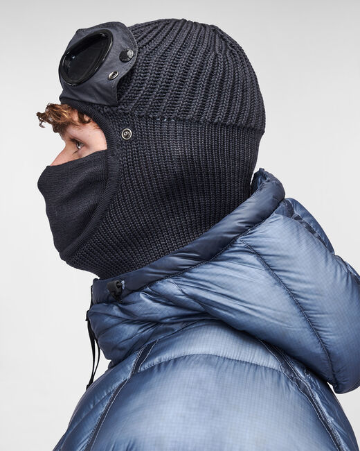 CP company Extra Fine Merino Wool Goggle Balaclava - Dark Fog Grey ...