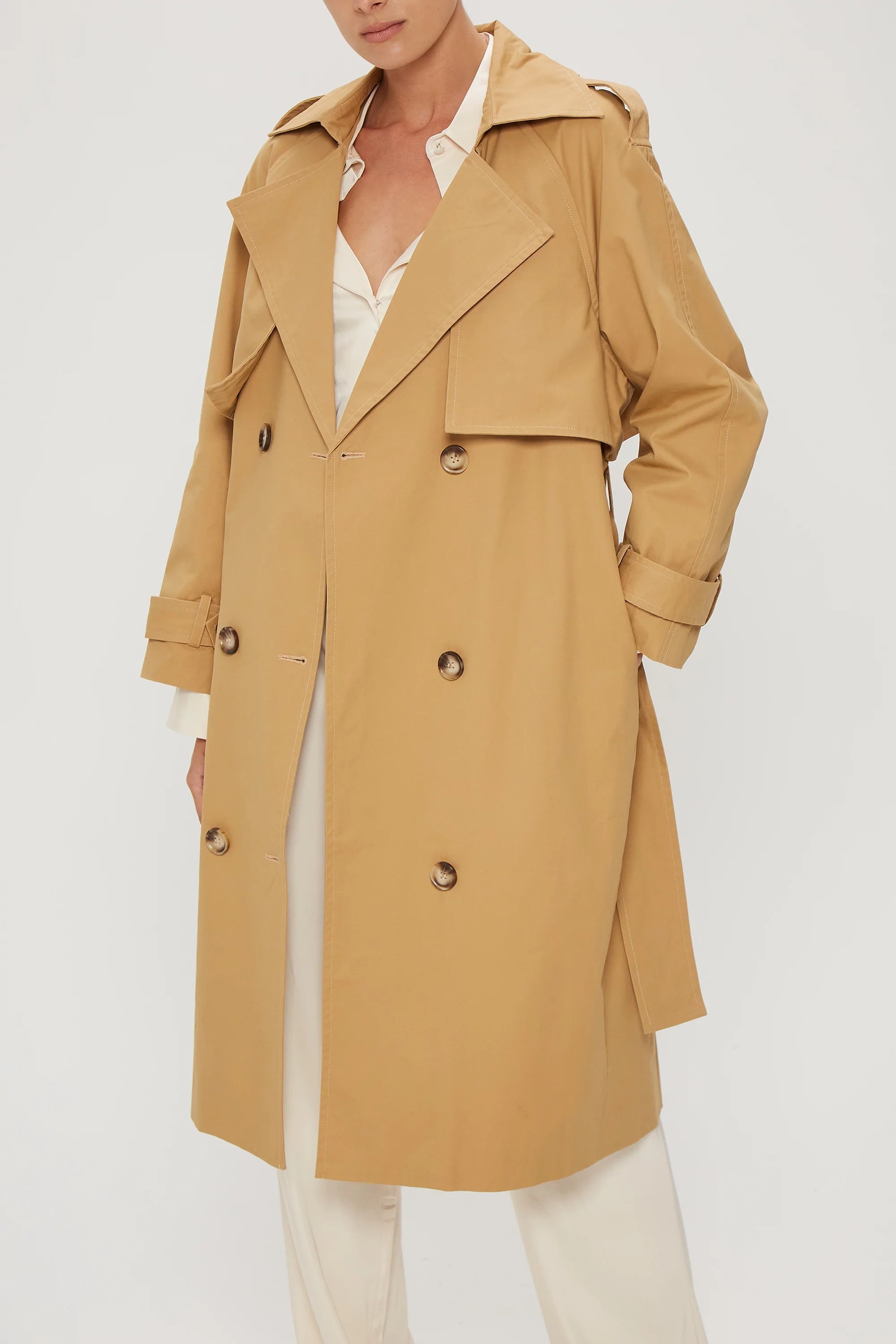 Third Form Frontier Crop Trench Jacket - Tan | Garmentory