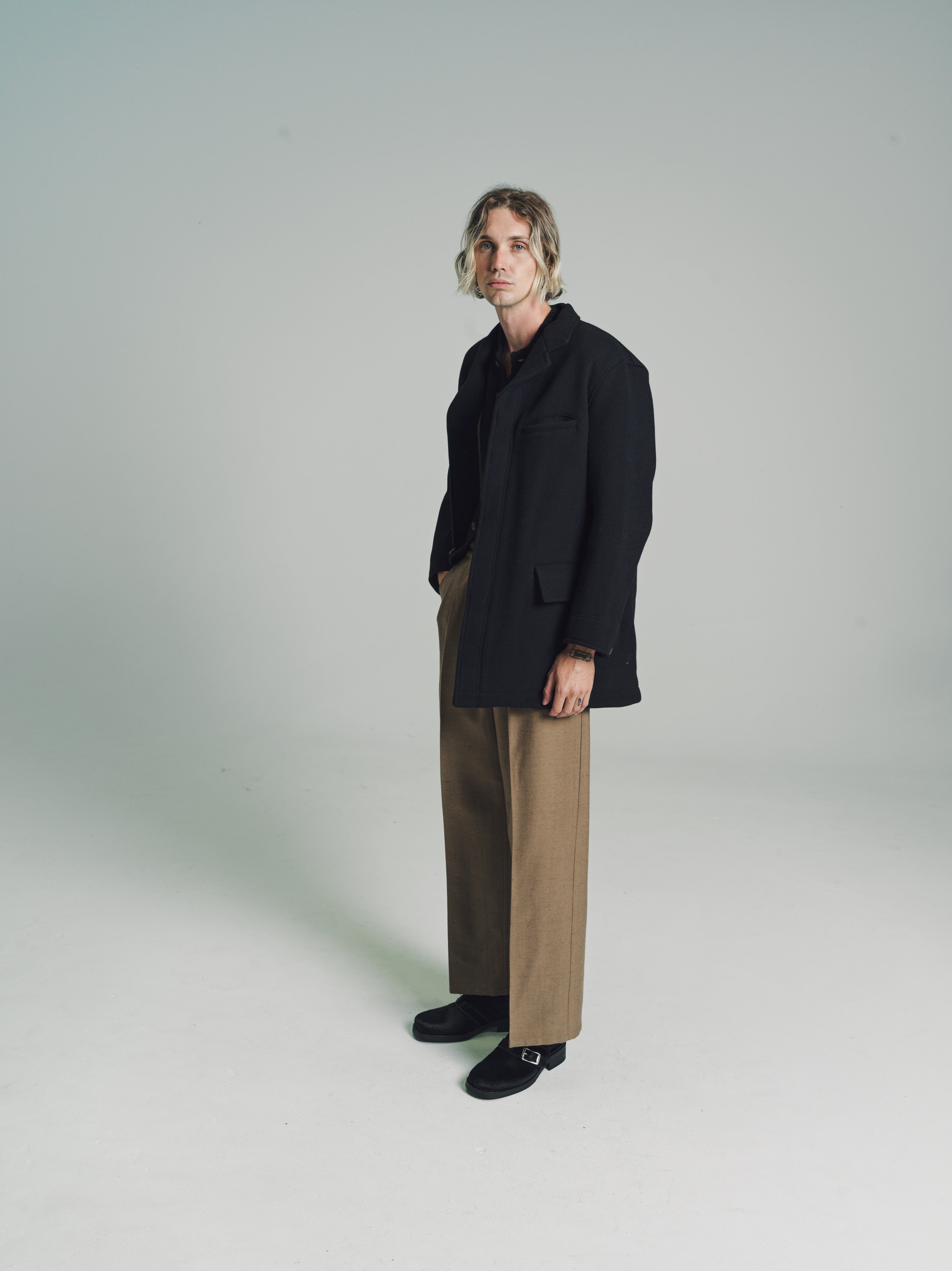 Taiga Takahashi Wool Atelier Coat - Black | Garmentory