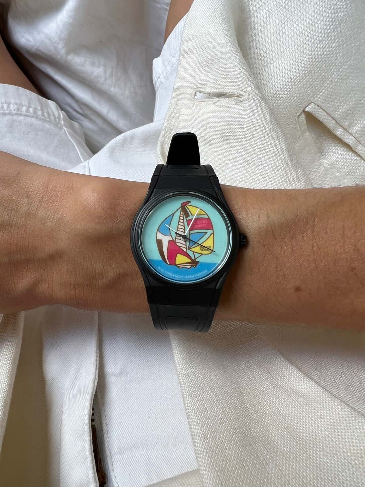 Vintage Quartz Nylon Sailboat Watch - Black | Garmentory