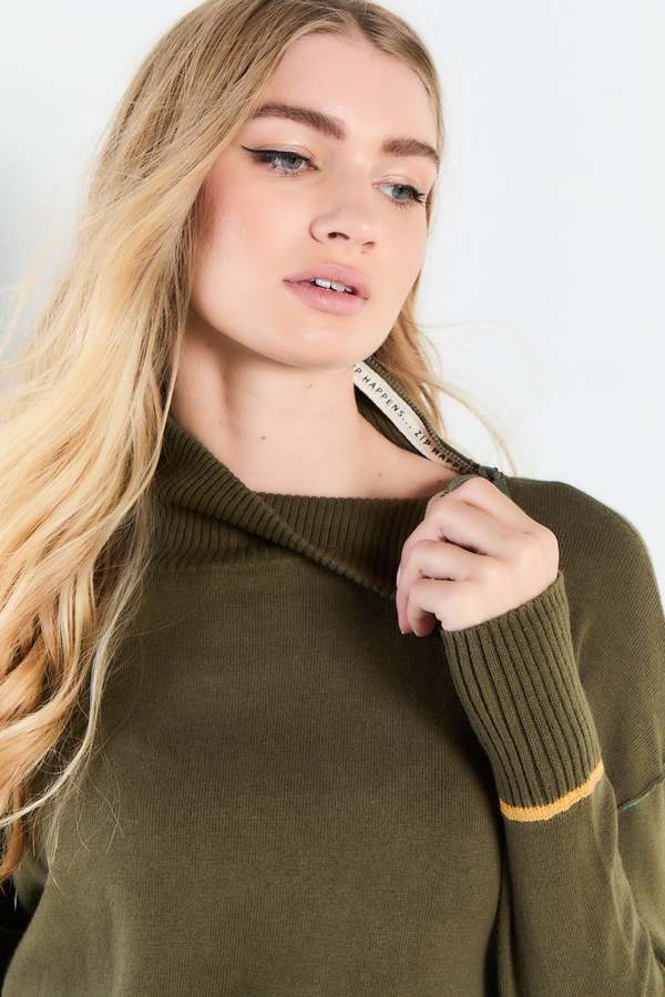 Lisa Todd Zip Happens Sweater - Kale | Garmentory
