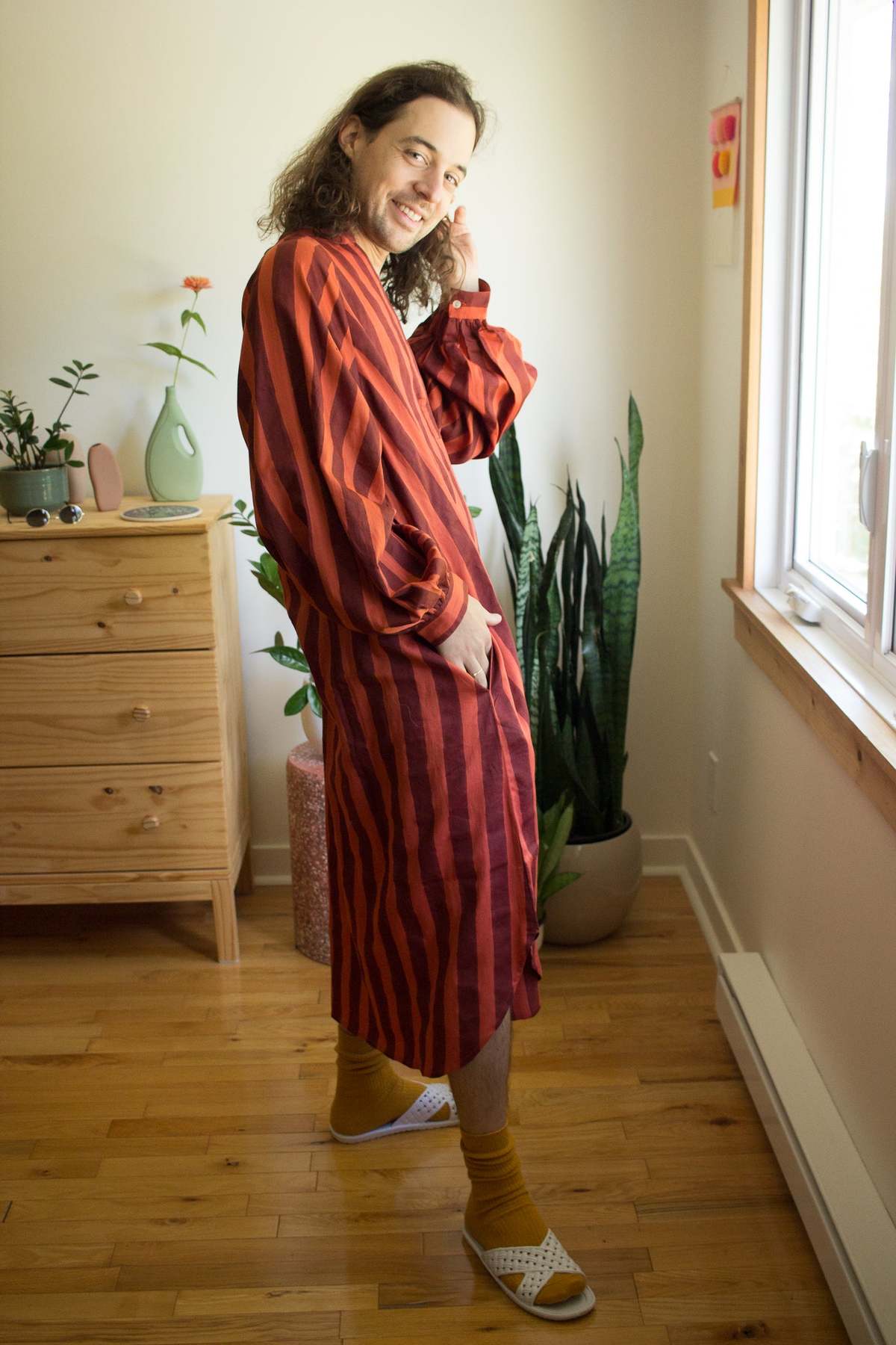 Kate Austin Designs Ruby Dress - Clay Wide Stripe | Garmentory