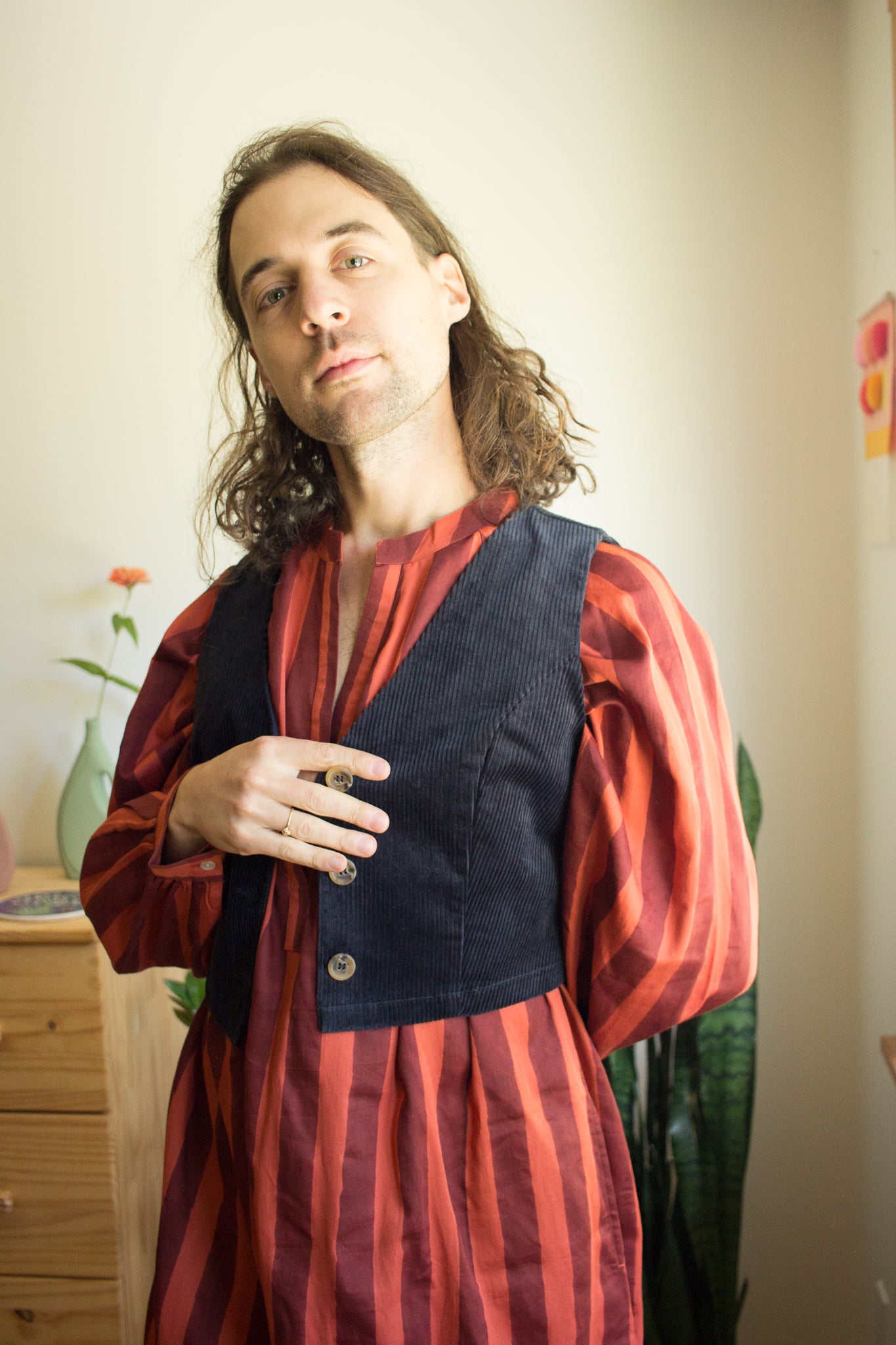 Kate Austin Designs Ruby Dress - Clay Wide Stripe | Garmentory