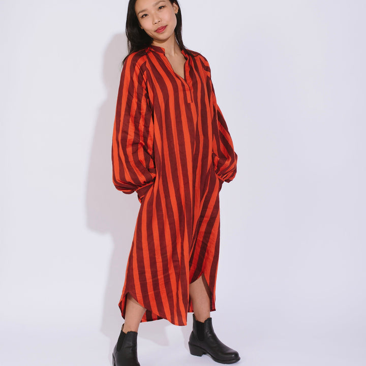 Kate Austin Designs Ruby Dress - Clay Wide Stripe | Garmentory