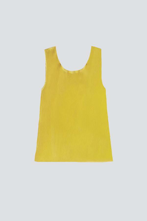 Assembly Micropleat Tank - Pale Yellow | Garmentory