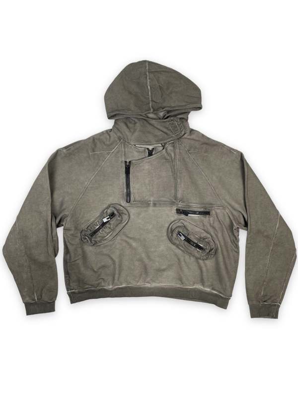 2144 Museum R Plus Hoodie - Lighter Stone Wash Grey | Garmentory