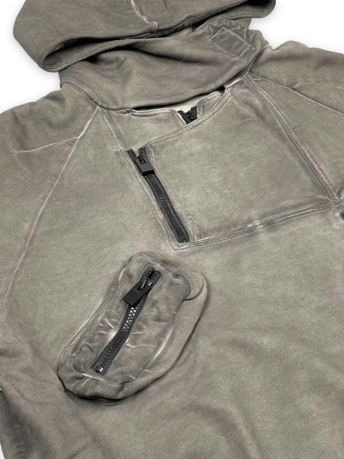 2144 Museum R Plus Hoodie - Lighter Stone Wash Grey | Garmentory