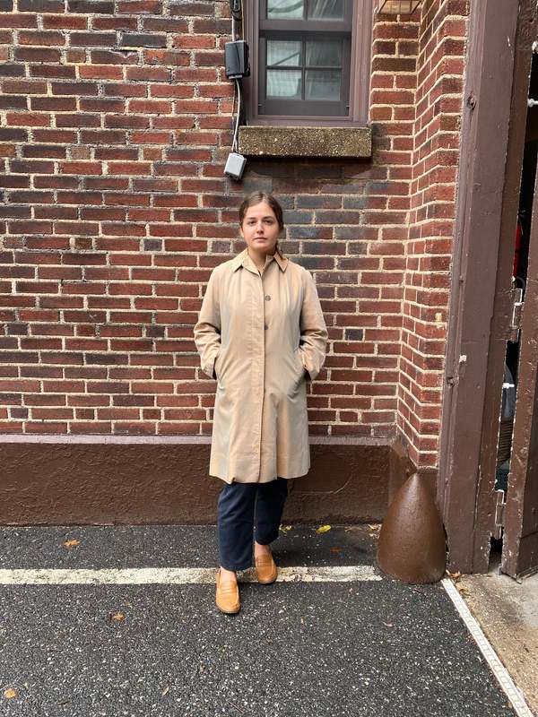 Vintage Duo Tone Trench Sun Cloud by Harris - Khaki/Blue | Garmentory