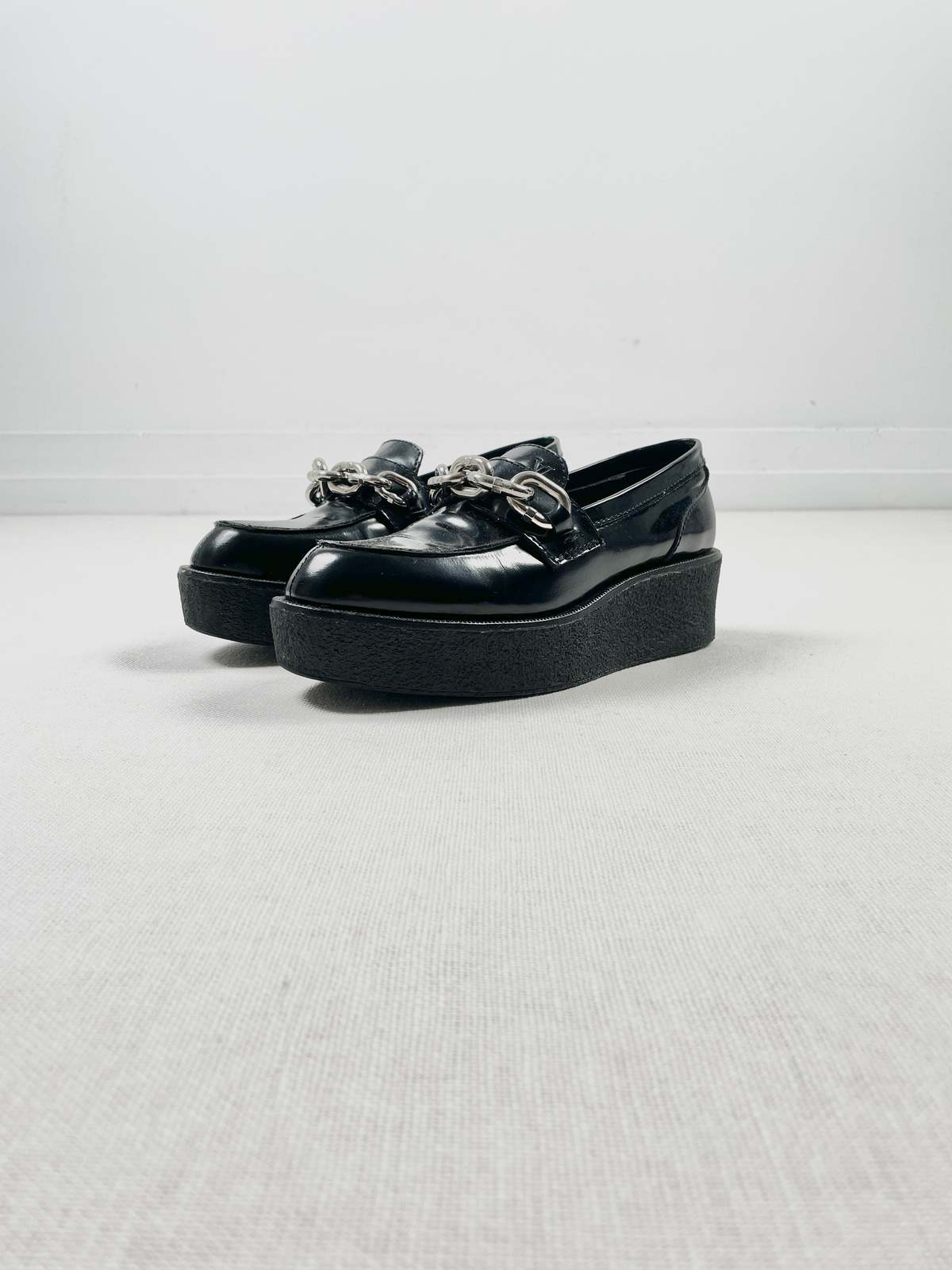 Louis Vuitton Platform Wedge Patent Leather Graduate Loafers | Garmentory