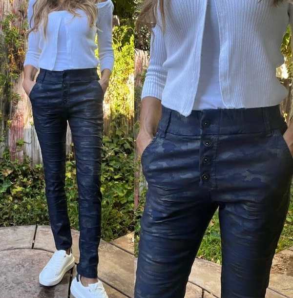 Bevy Flog Ronit Pant - Blue Camo | Garmentory