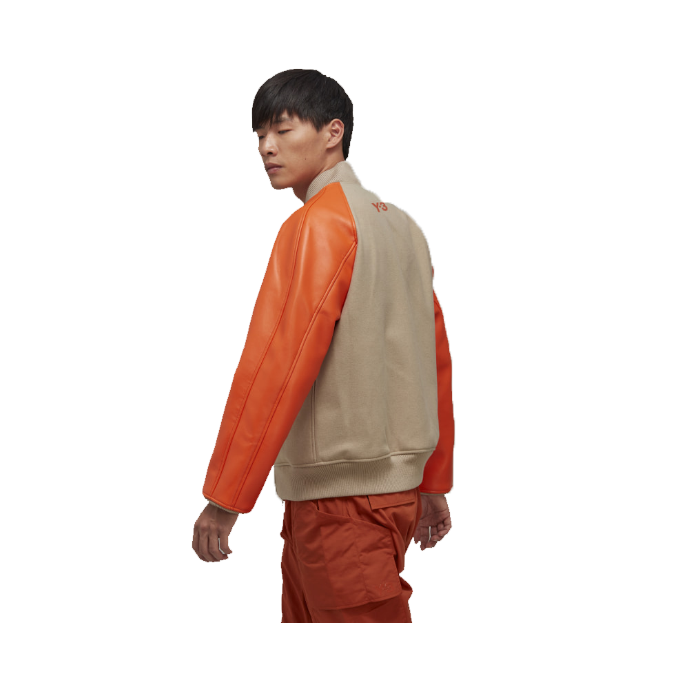 adidas x Y-3 Varsity Jacket - Trace Khaki/Orange | Garmentory