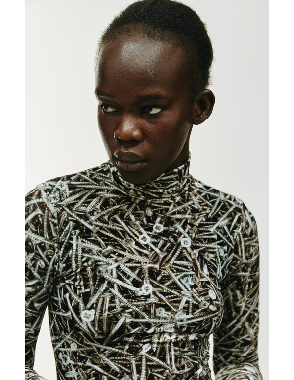 VETEMENTS Screws gloves dress - Gray | Garmentory