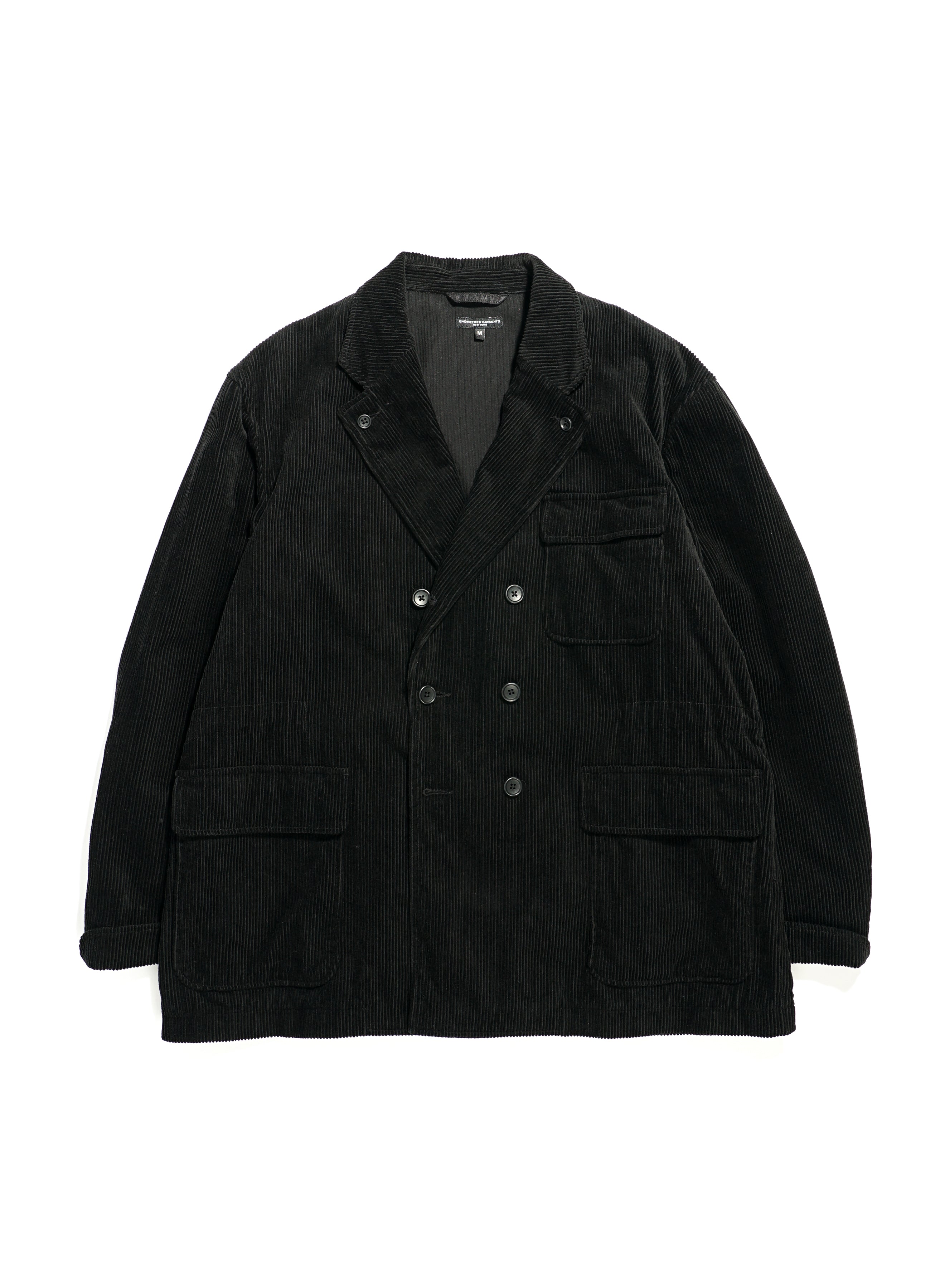 Engineered Garments Cotton 8W Corduroy Reefer Jacket - Black | Garmentory