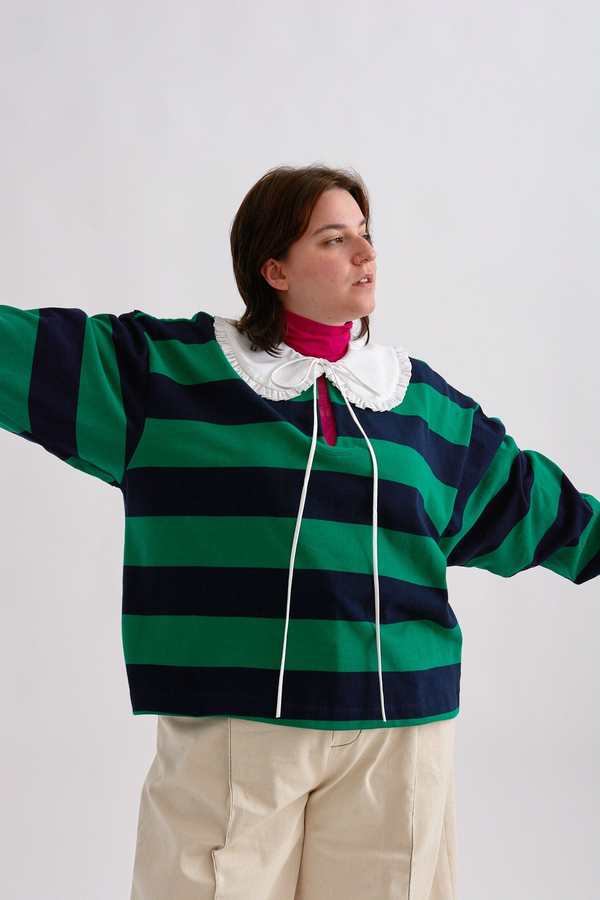 Eliza Faulkner Rugby Top - Pacific Stripe | Garmentory