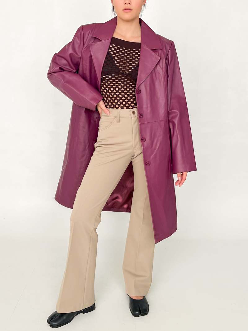 Leather Jacket - Plum | Garmentory