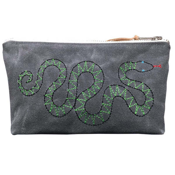 k studio Waxed Canvas Snake Pouch | Garmentory