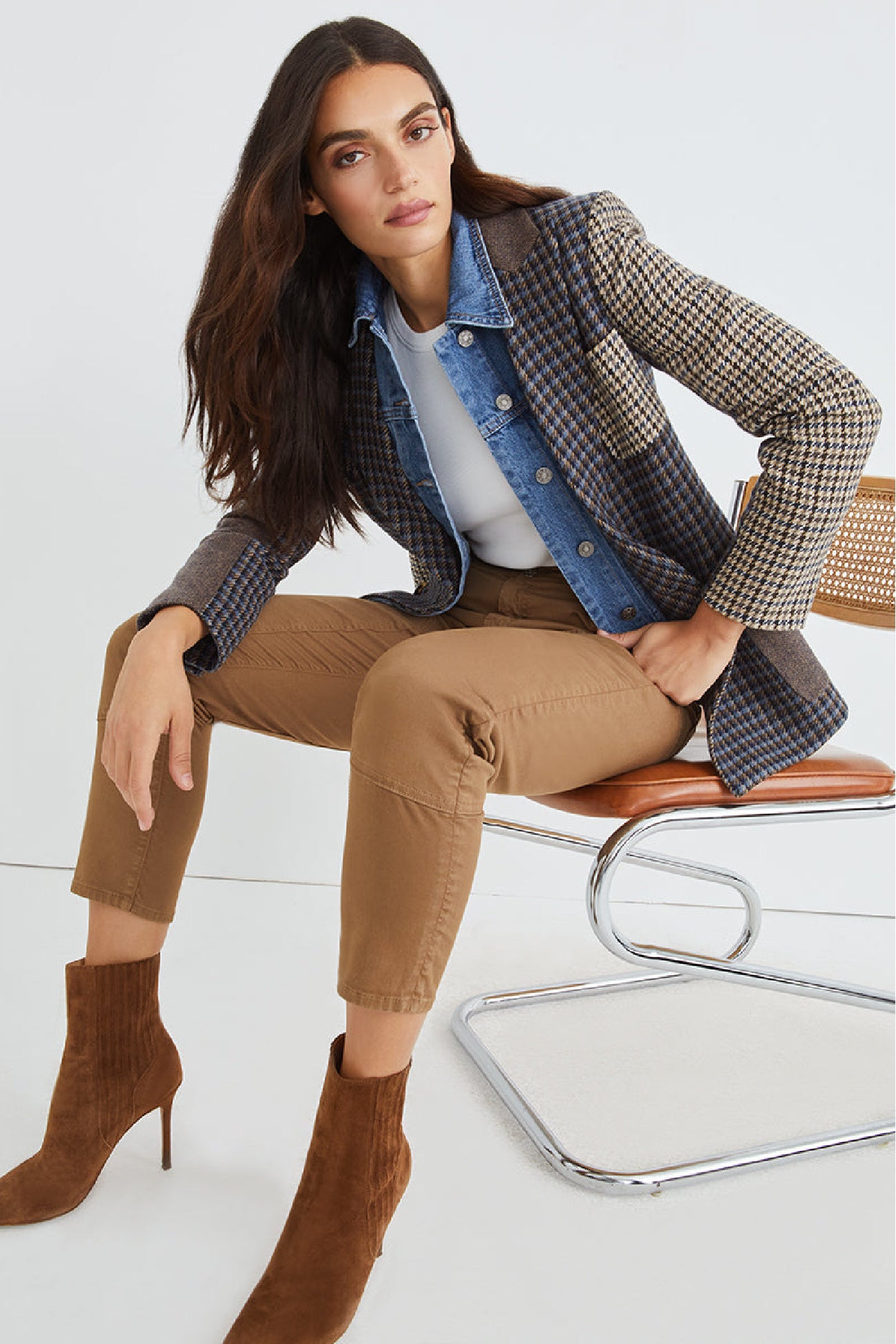 Veronica Beard Faustine Dickey Jacket - Blue Multi | Garmentory