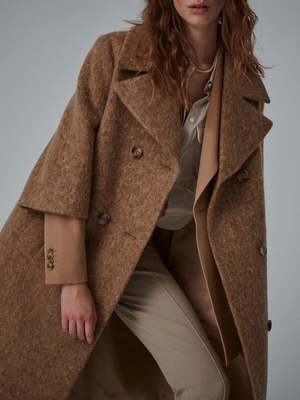 Sand Delwyn Cold Dyed Coat - Camel | Garmentory
