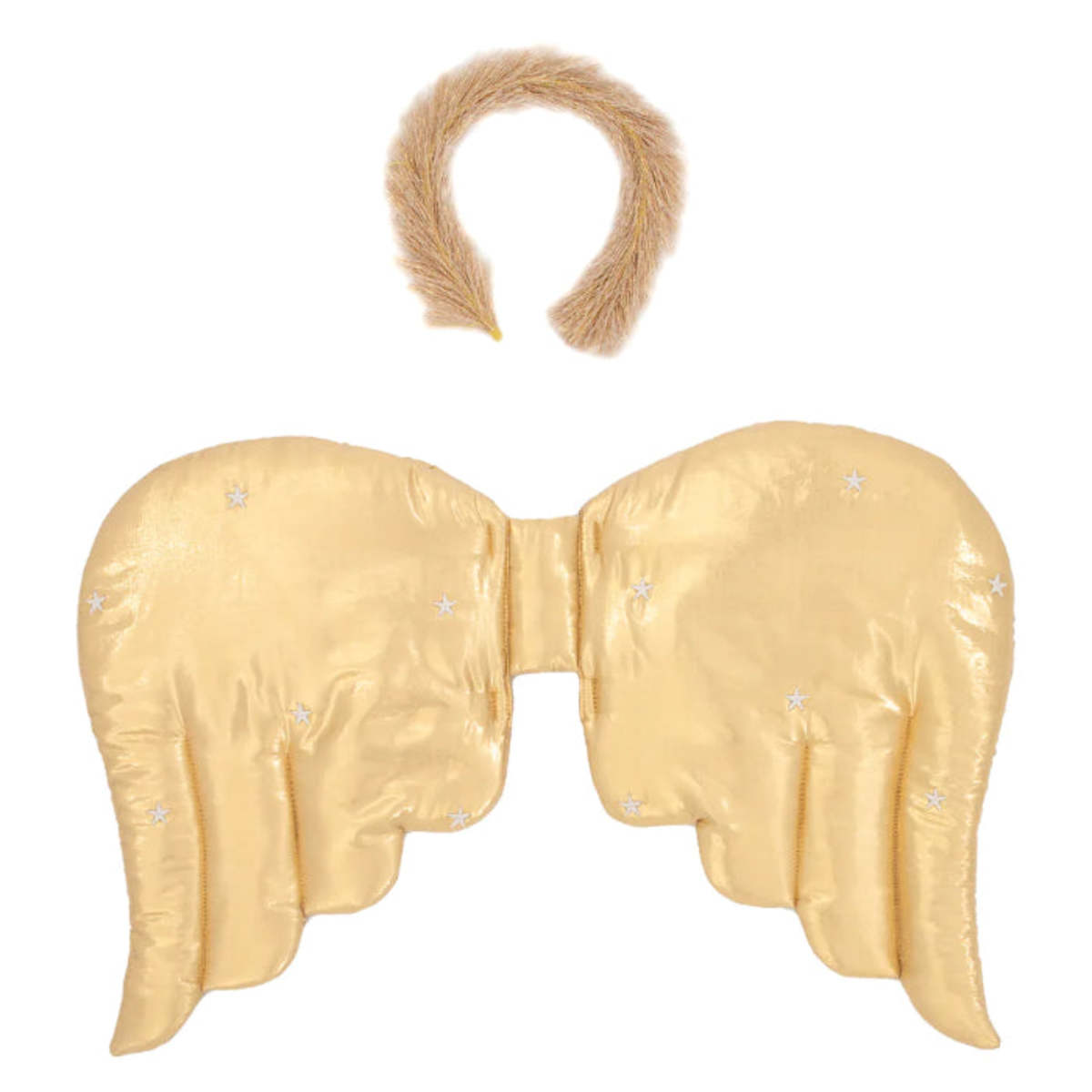 Kids Meri Meri Quilted Angel Wings And Crown - Gold | Garmentory