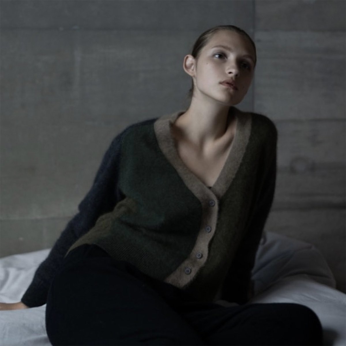 CT Plage Color-block Cardigan - Khaki Pattern | Garmentory