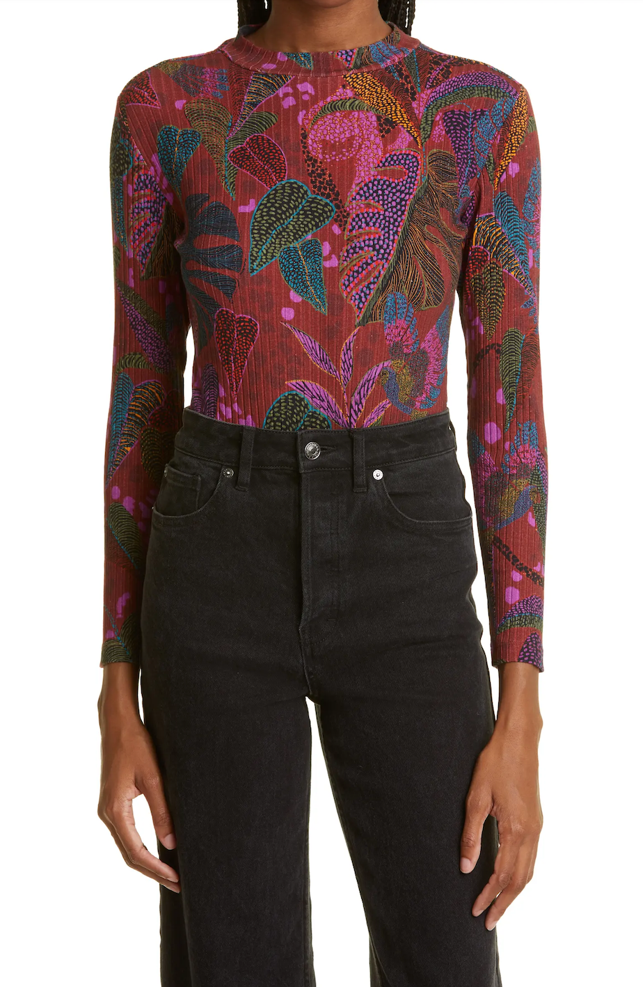 Farm Rio Bodysuit - Dotted Forest/Red | Garmentory