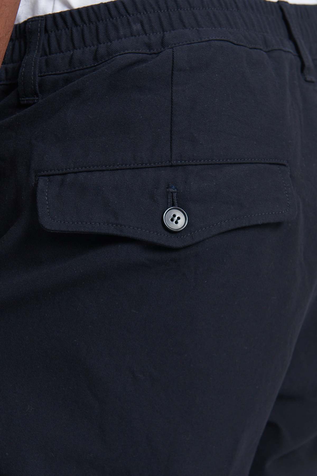 Still By Hand Welt Side Pocket Pants - Black Navy | Garmentory