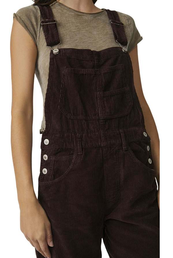Free People Ziggy Cord Overalls - BUCKWORTH BROWN | Garmentory