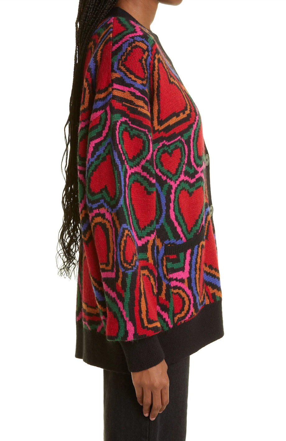 Farm Rio Mixed Rainbow Wild Hearts Snakes Cardigan - Multi | Garmentory