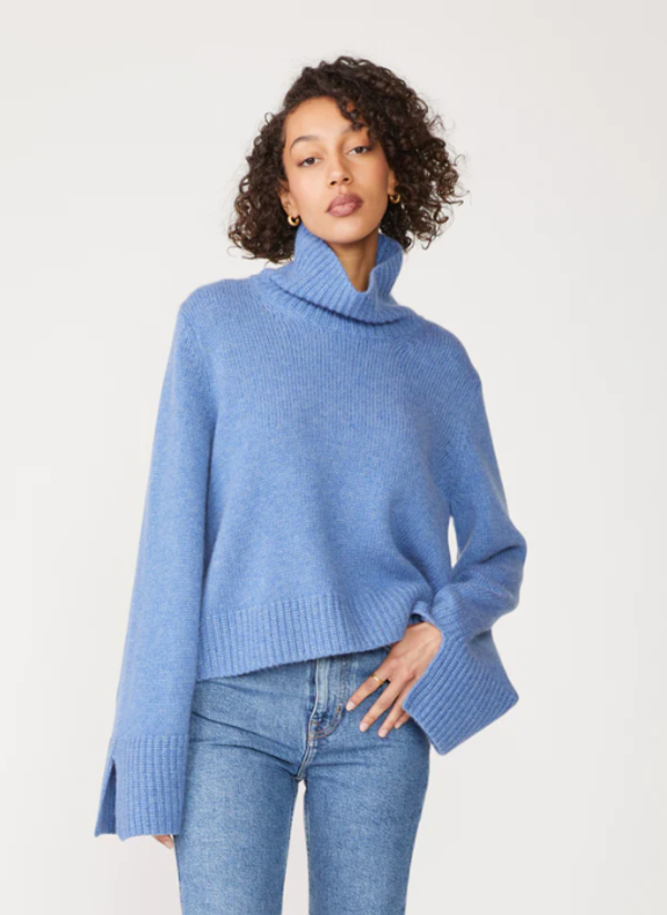 Stateside Cozy Cashmere Turtleneck - Powder Blue | Garmentory